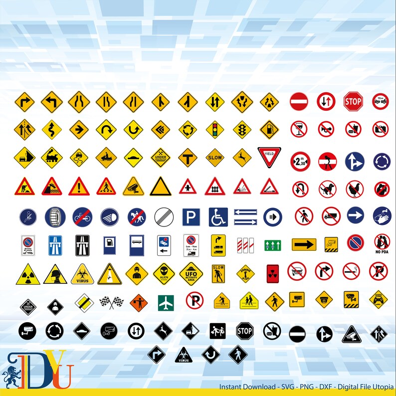 Traffic Signs Svg, Traffic Signs Png, Signs Cricut, Signs Cut File ...