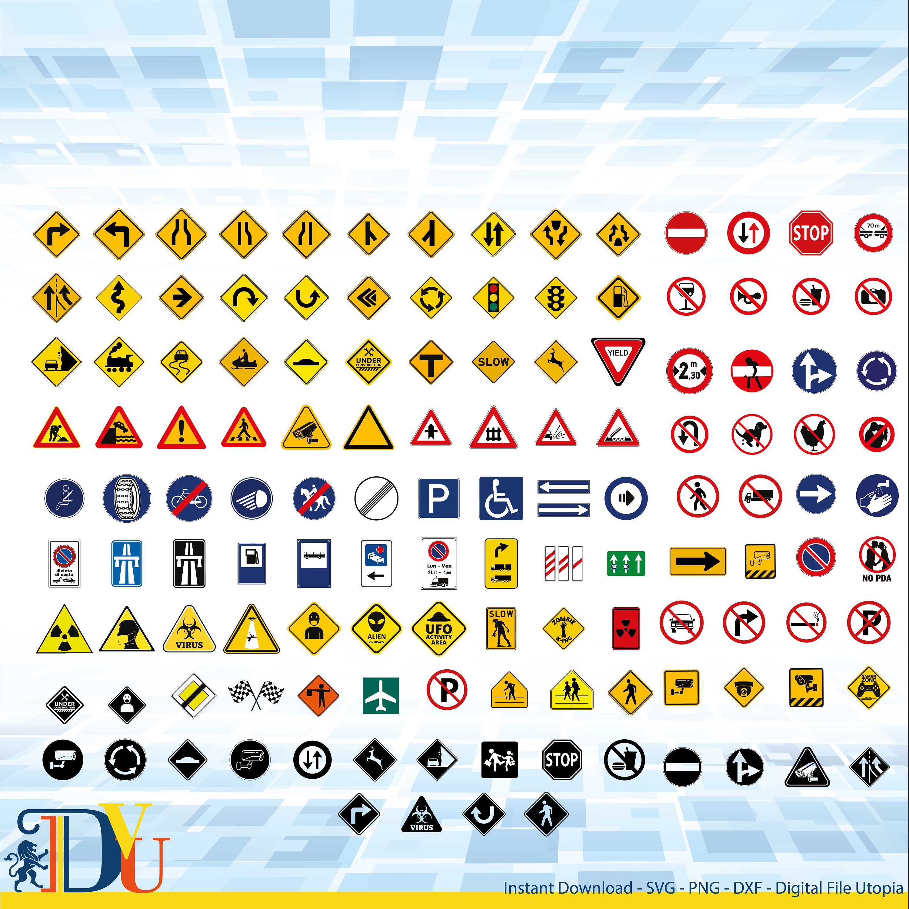 Traffic Signs Svg, Traffic Signs Png, Signs Cricut, Signs Cut File ...