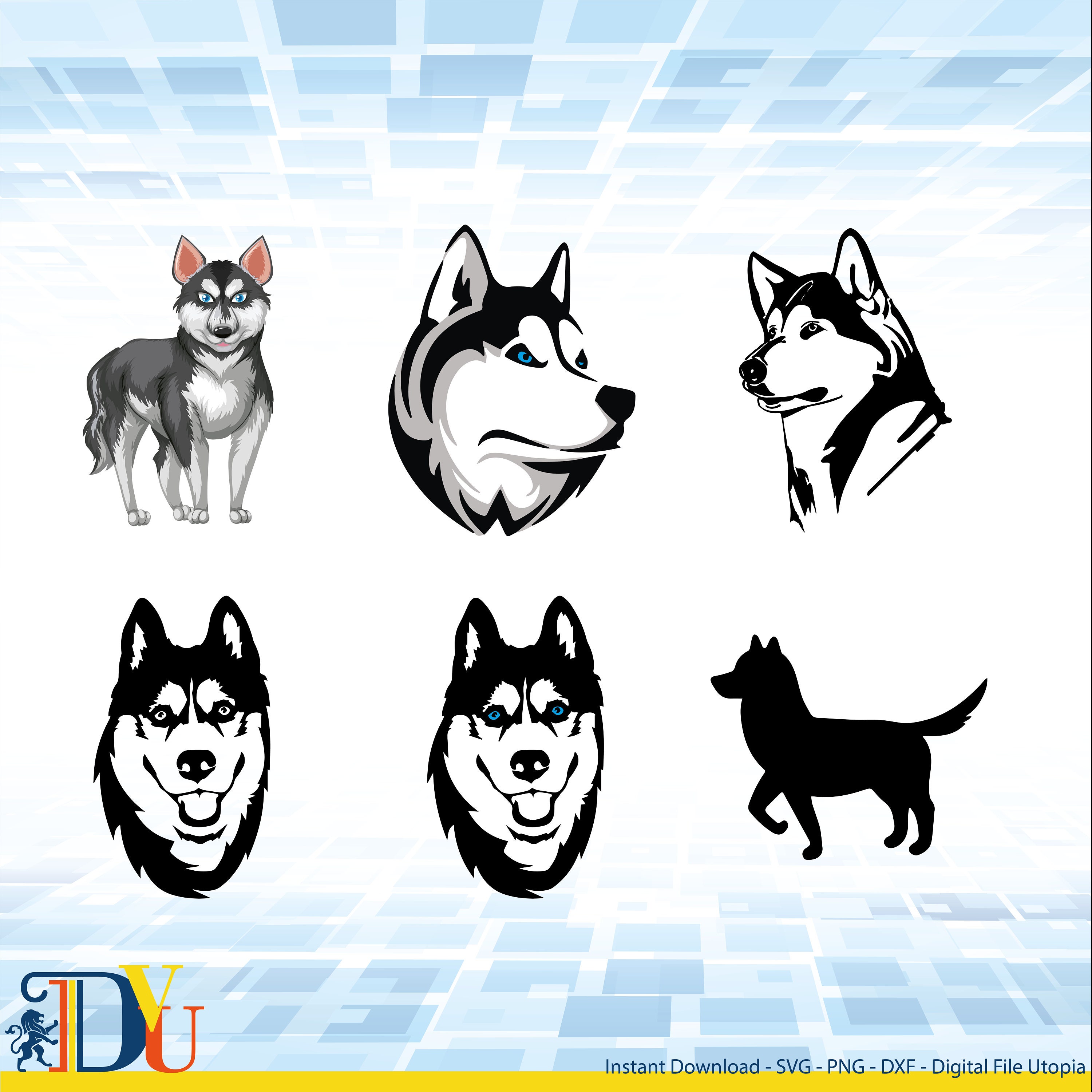 Husky Dog Svg Bundle Husky Cut File Husky Svg Husky - Etsy