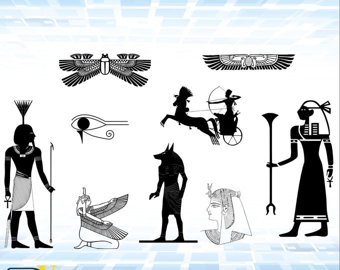 Egyptian Svg Files Bundle, Egypt Svg, Ancient Egypt Svg, Egyptian ...