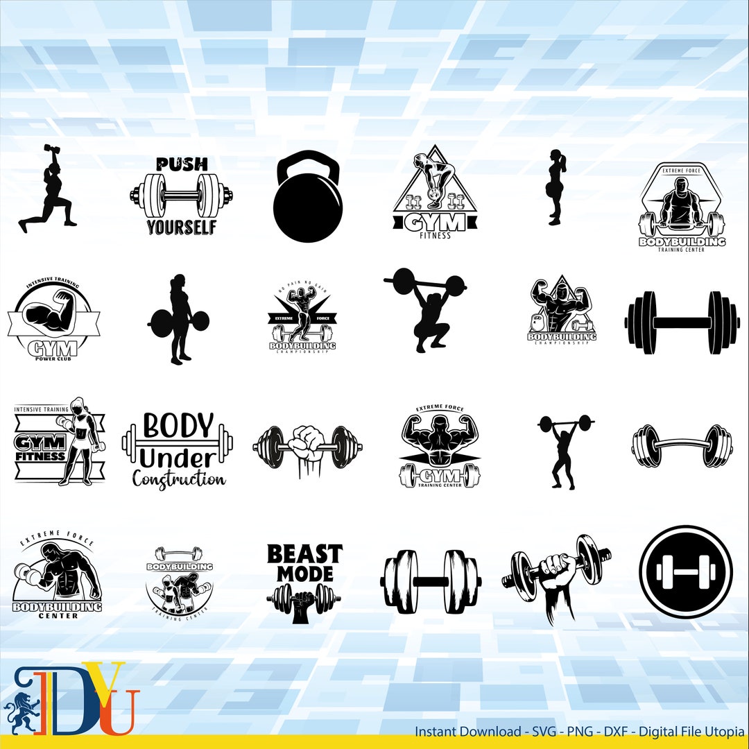 Workout SVG Bundle, Gym SVG Bundle, Fitness SVG, Exercise Svg ...