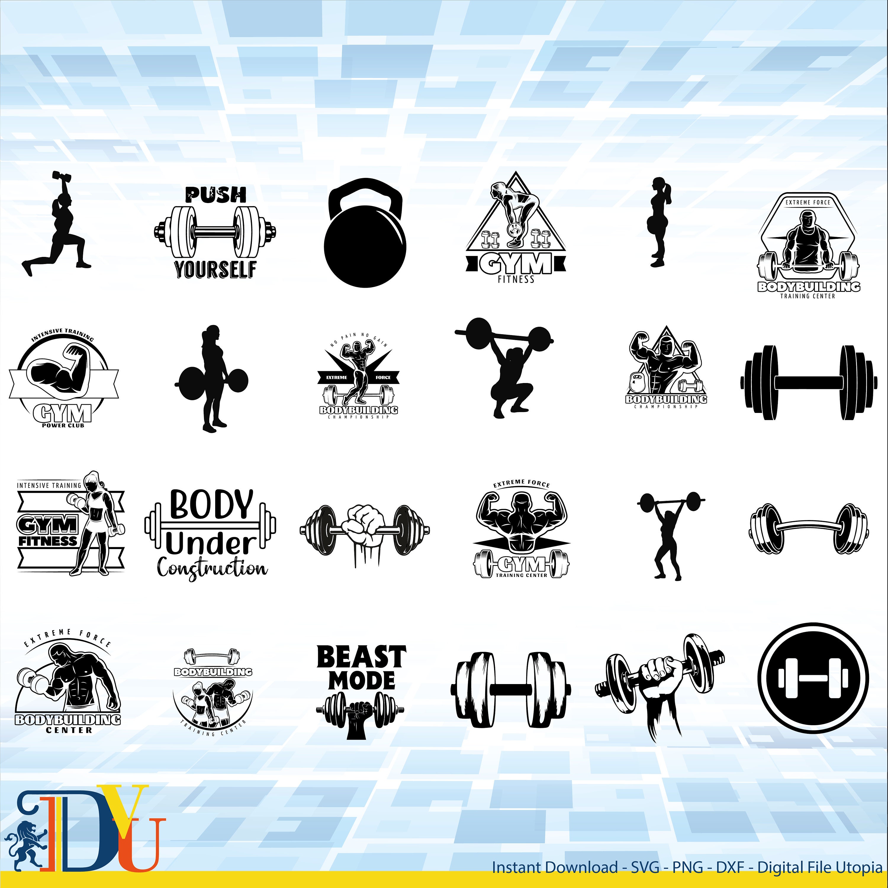 Workout SVG Bundle, Gym SVG Bundle, Fitness SVG, Exercise Svg ...