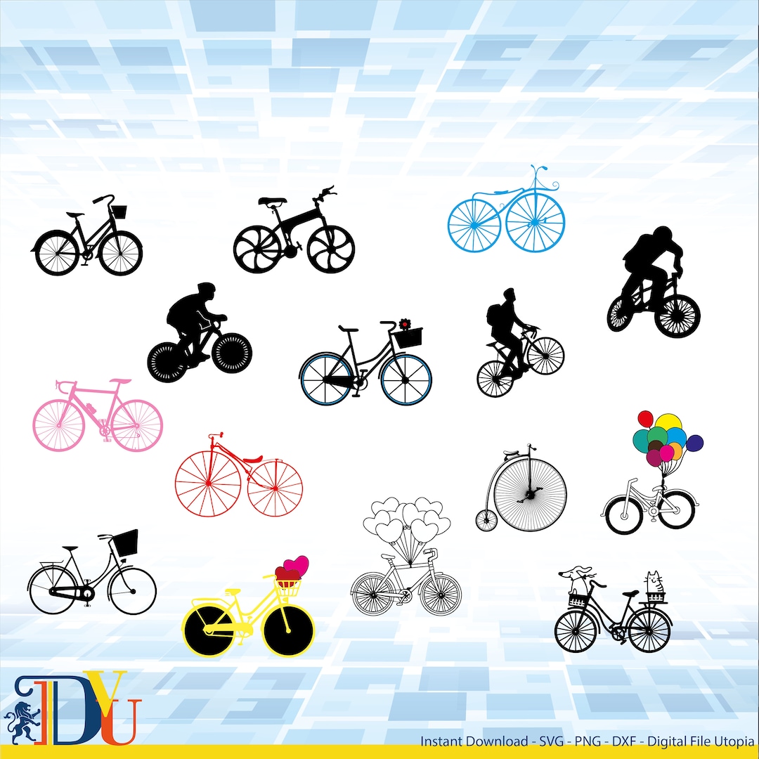 Bicycle Svg, Bike Svg, Bike Clipart, Mountain Bike Svg, Biker Cut Files ...