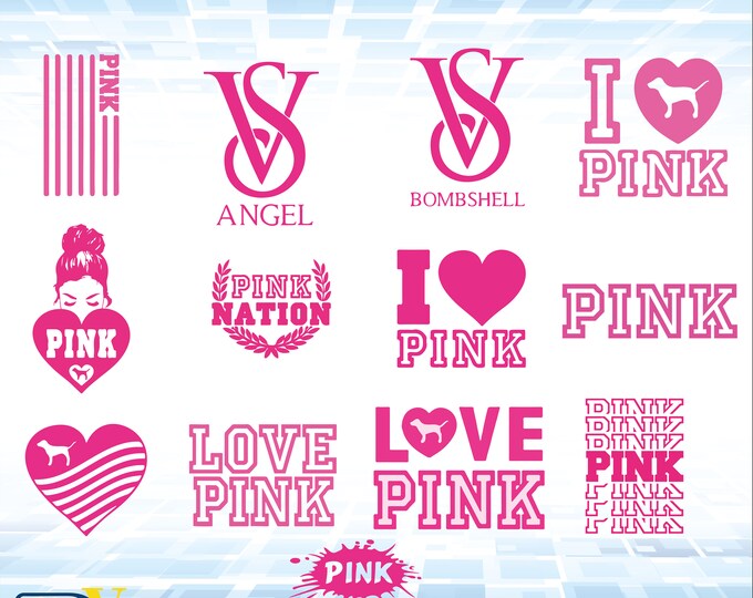 Vs Pink Dog SVG Jpg Gif - Etsy