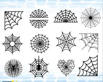 Spider Web SVG Bundle, Spider Web PNG Bundle, Spider Web Clipart ...