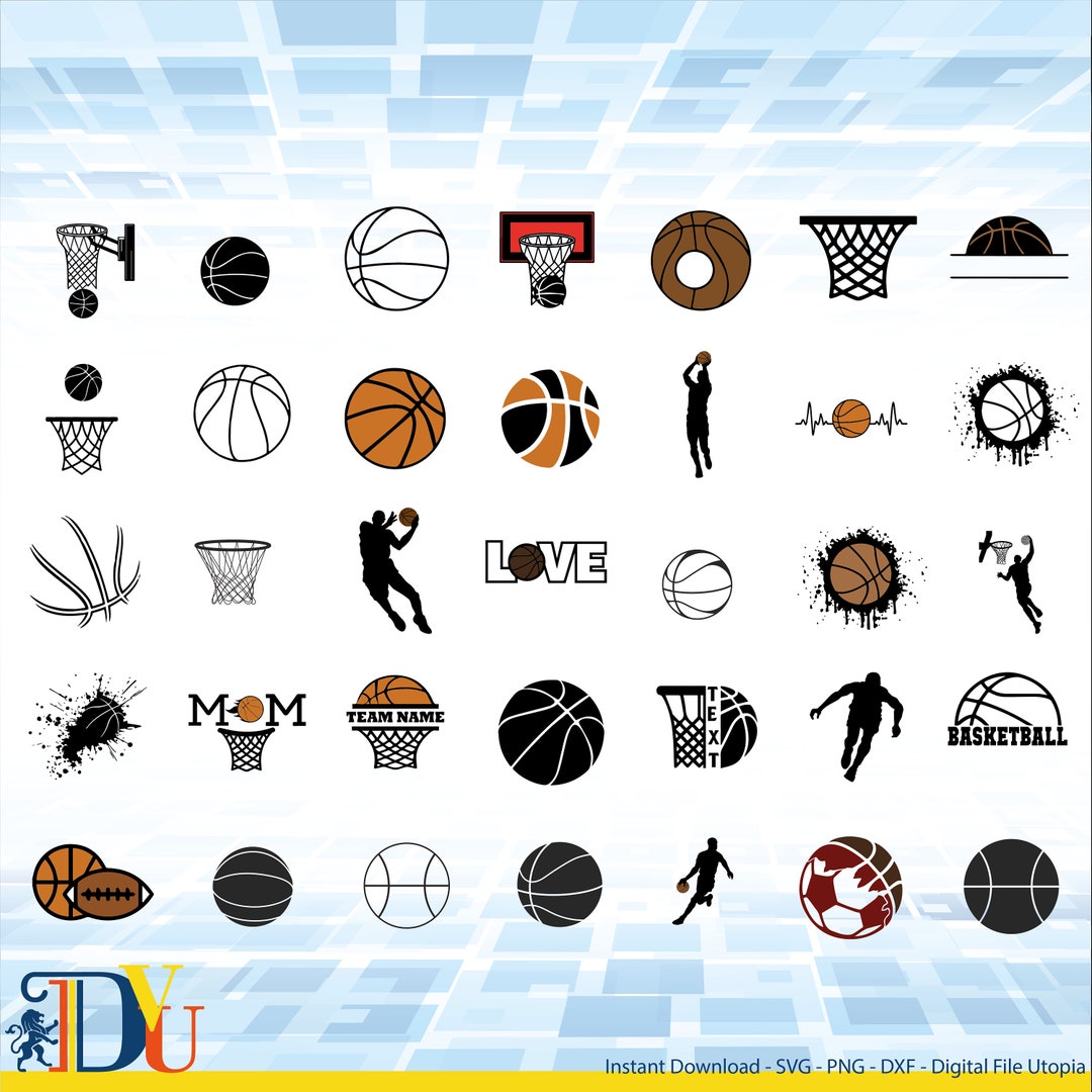 Basketball SVG Bundle, Basketball PNG Bundle, Basketball Clipart ...