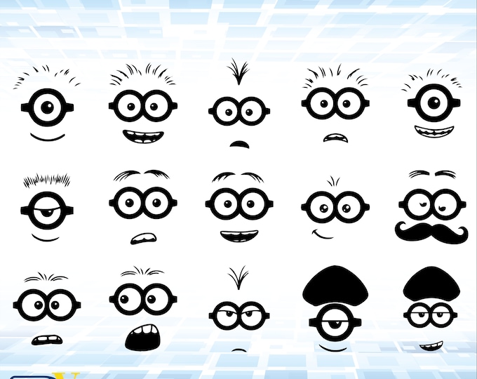 Minion Face Svg, Minion Face Vector, Funny Minion Face, Minion Eyes ...