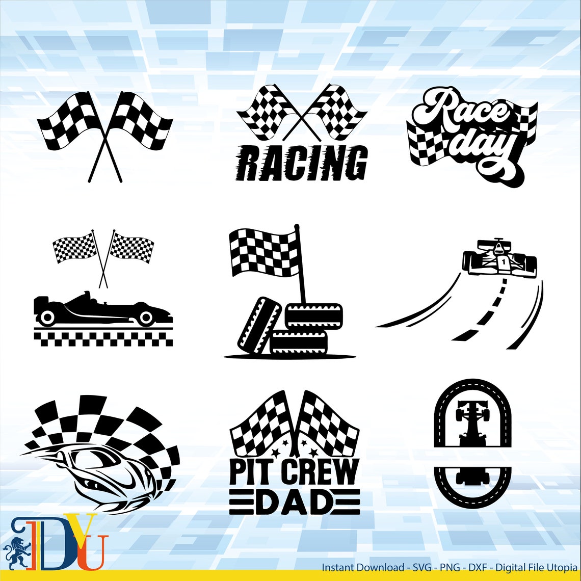 RACING FLAG SVG Checkered Flag Svg Racing Flag Clipart - Etsy