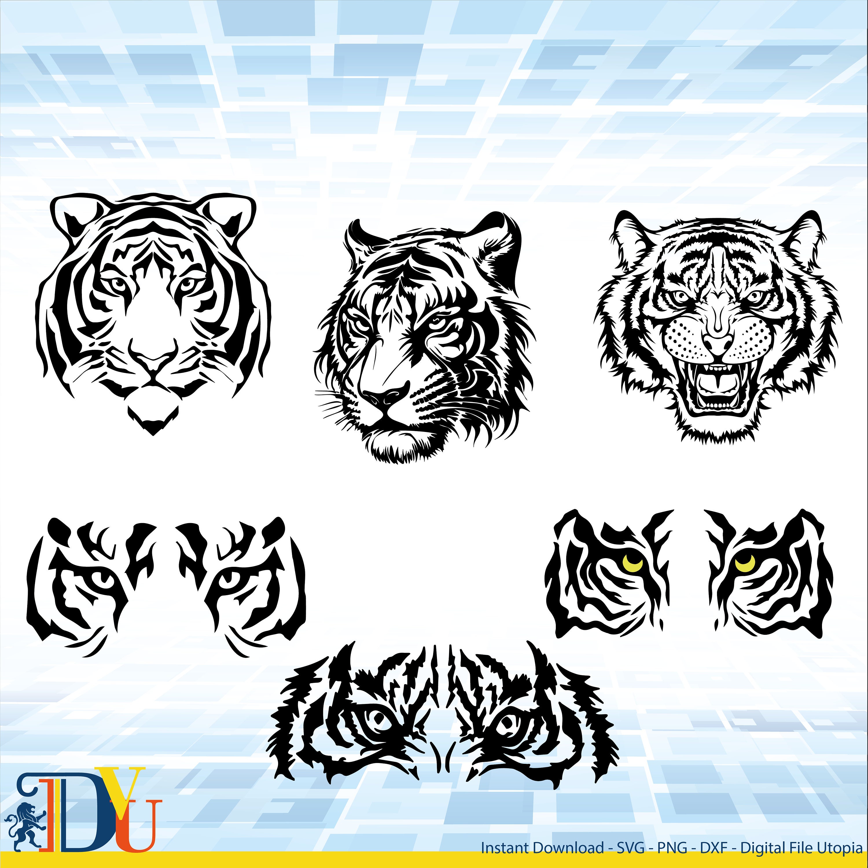 Tiger SVG Tiger SVG Bundle Tiger Clipart Tiger Png Tiger - Etsy