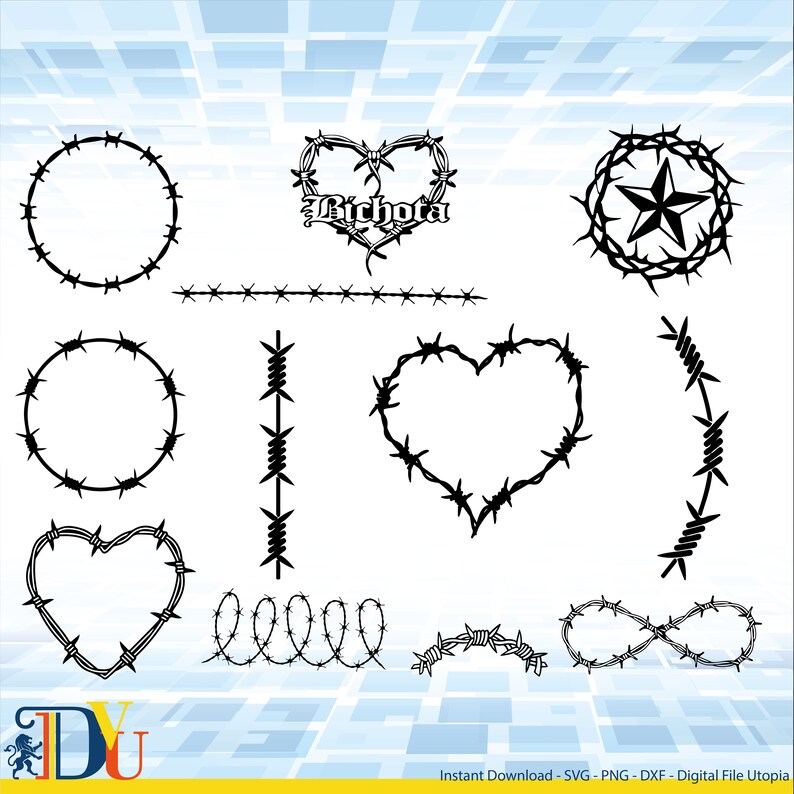 Barbed Wire Svg, Fencing Svg, Jail Wire Border, Barbed Wire Clipart ...