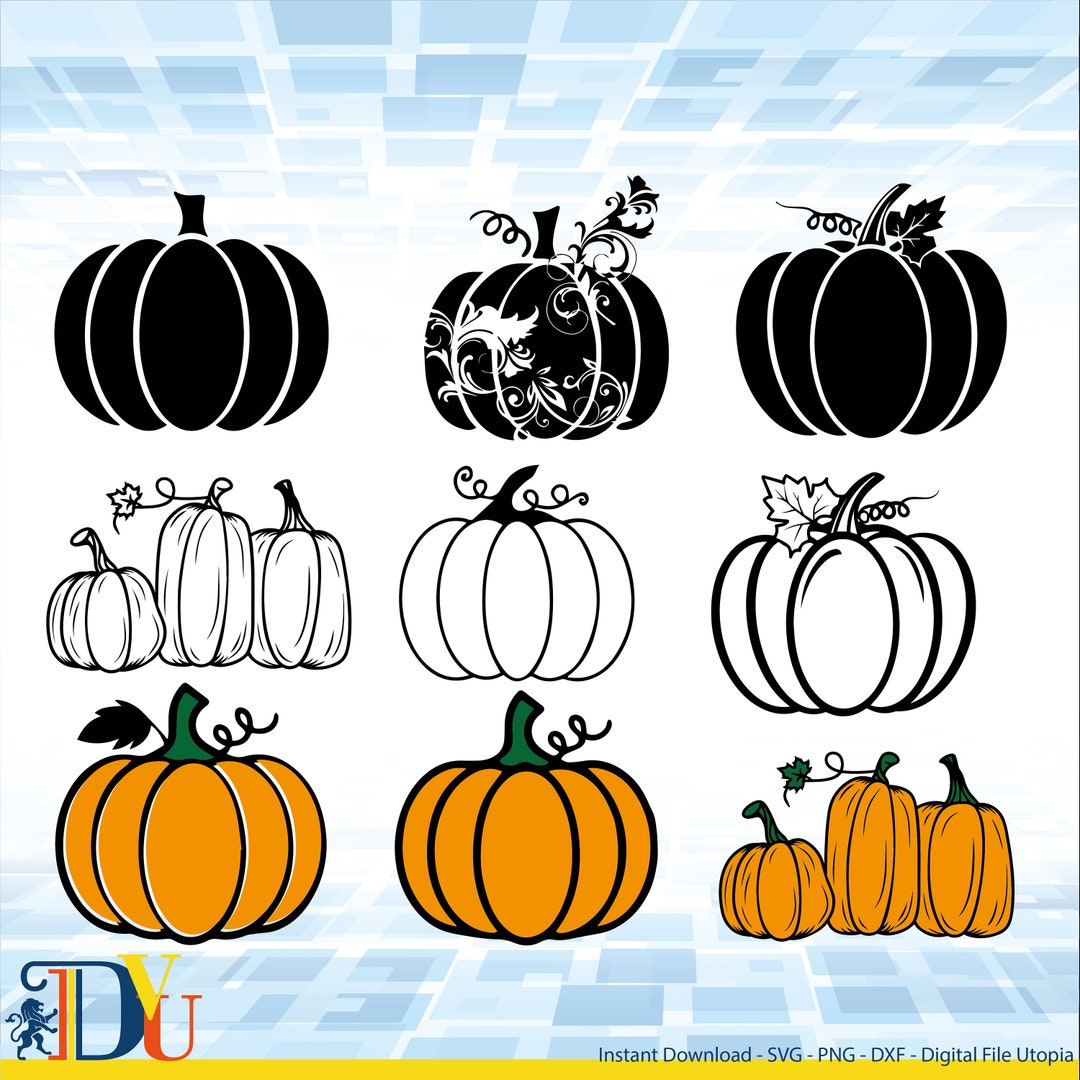 Pumpkin SVG ,pumpkin Bundle Svg ,fall Pumpkin Svg,silhouette Cameo ...