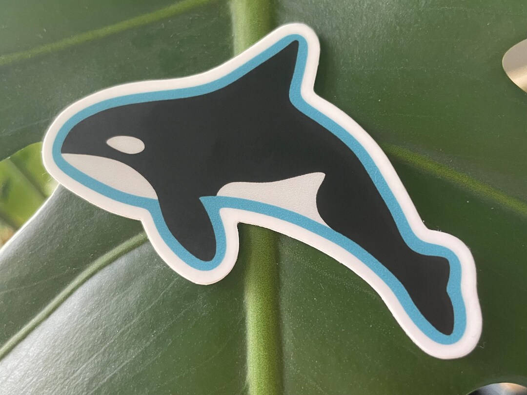 Simple Orca Whale Sticker | Alaska Whale | Killer Whale | Small Whale ...