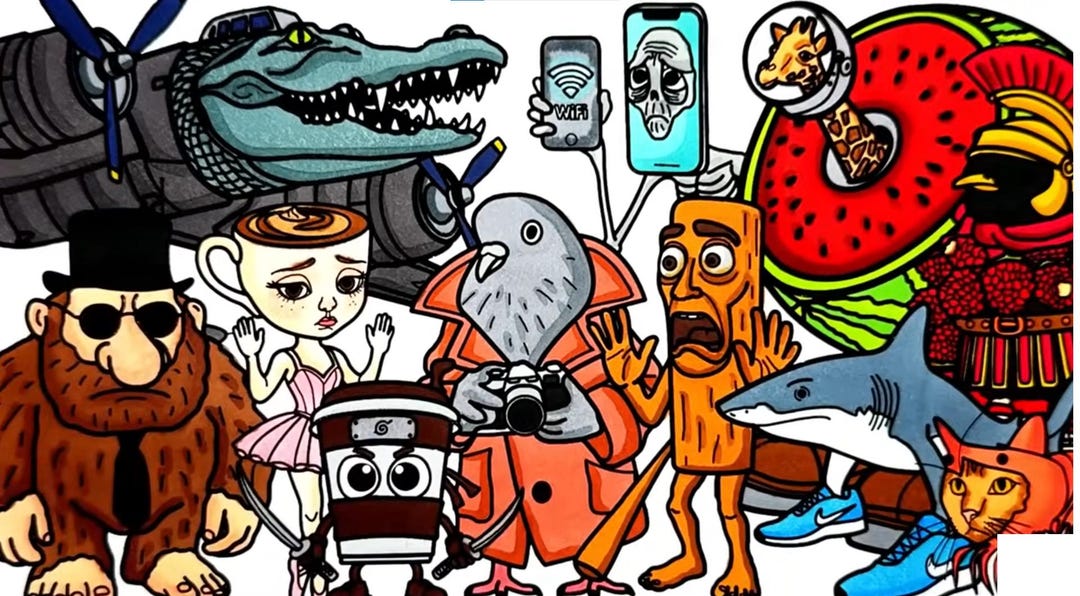 Italian Brainrot Coloring Pages, Instant Download, 11 Coloring Pages ...