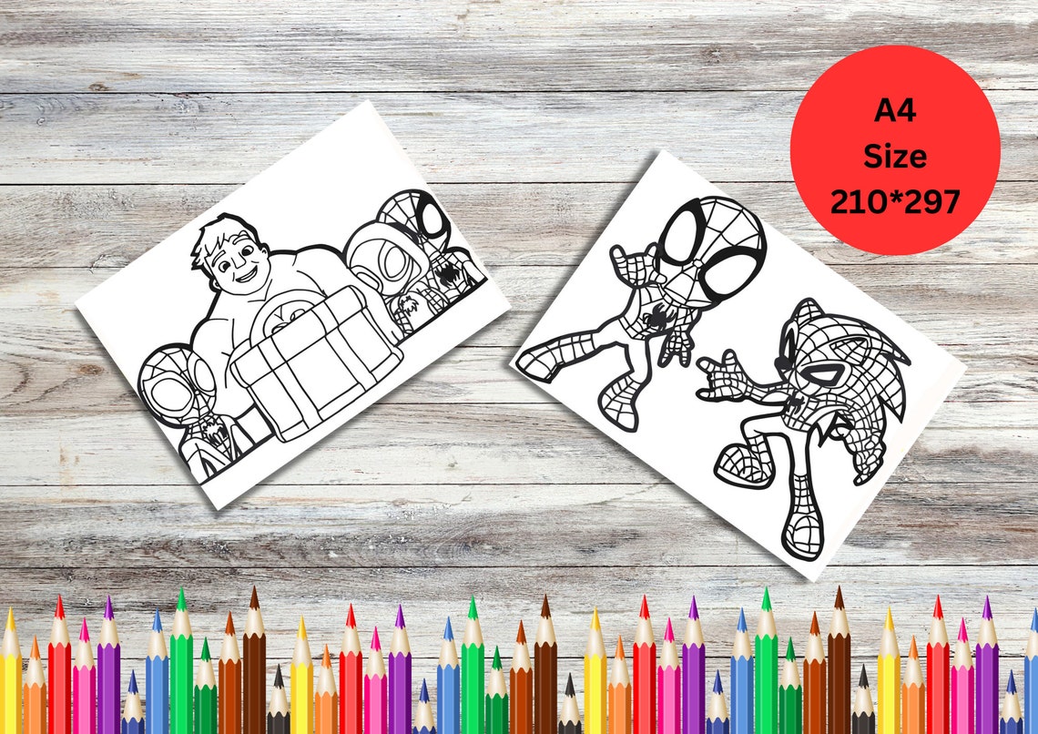 Coloring Pages Spidey and Friends,marvelous Adventures, Spider-man and ...