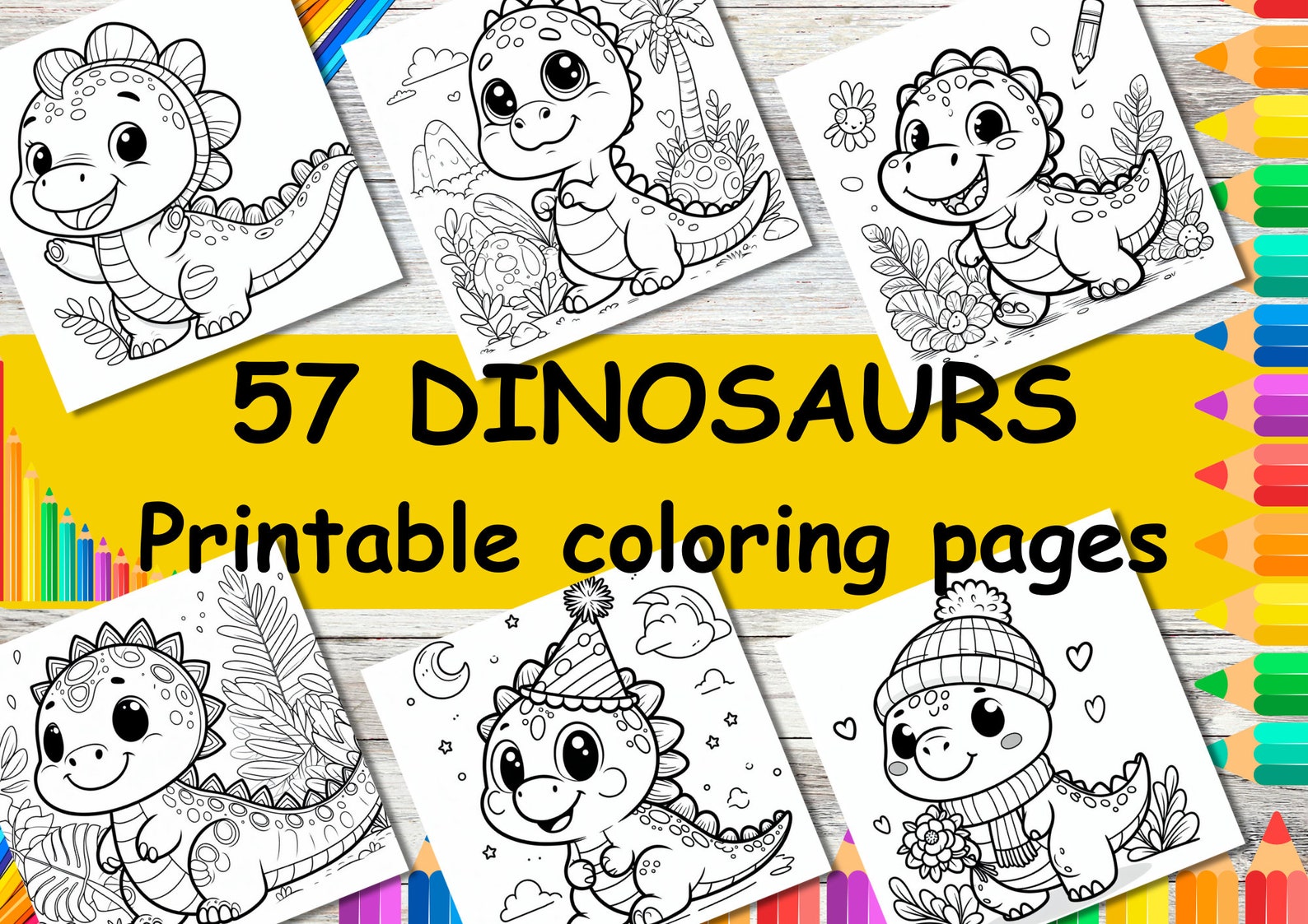 57 Easy Dinosaur Coloring Pages for Kids Toddlers Preschoolers Toddlers ...