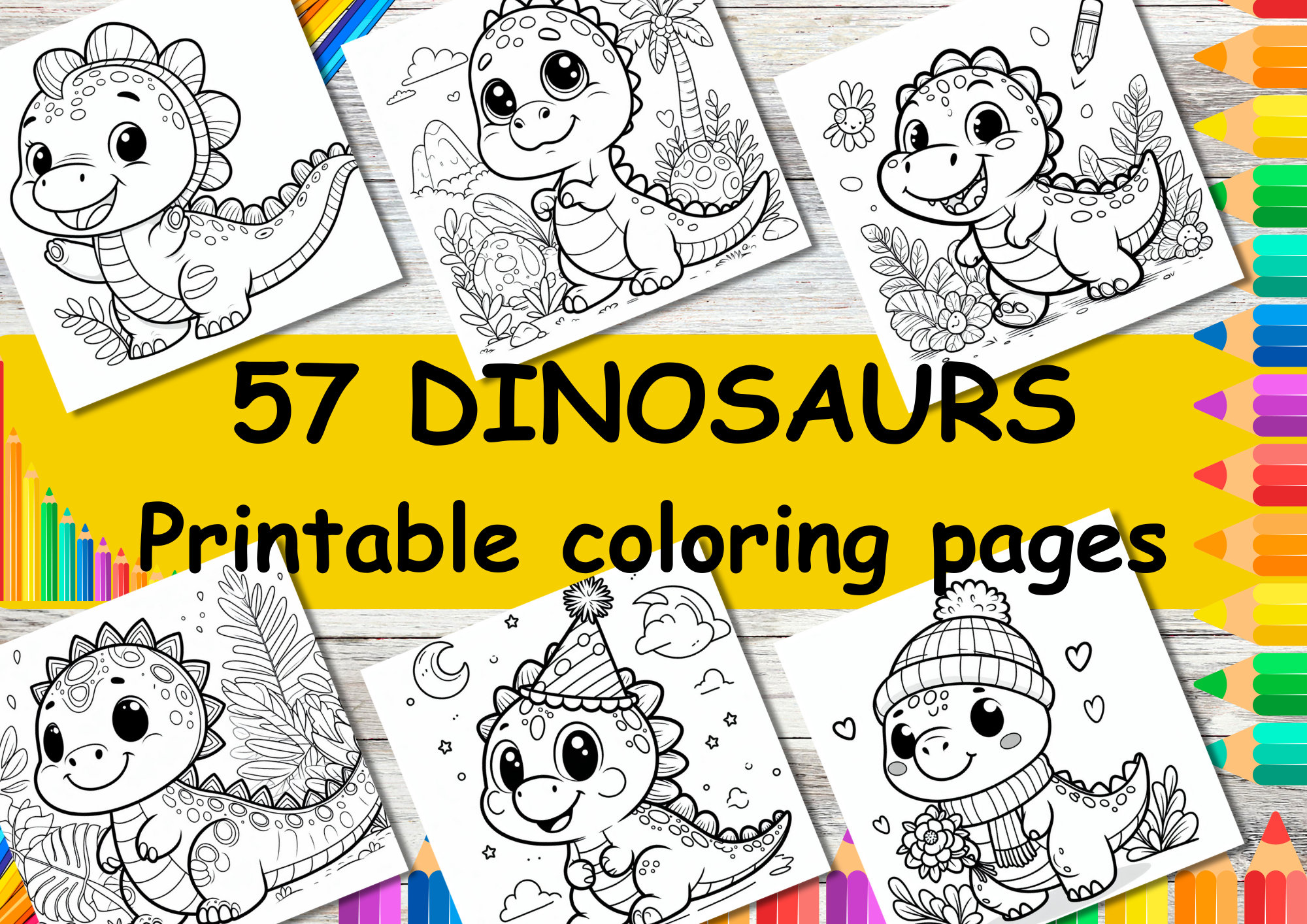 57 Easy Dinosaur Coloring Pages for Kids Toddlers Preschoolers Toddlers ...