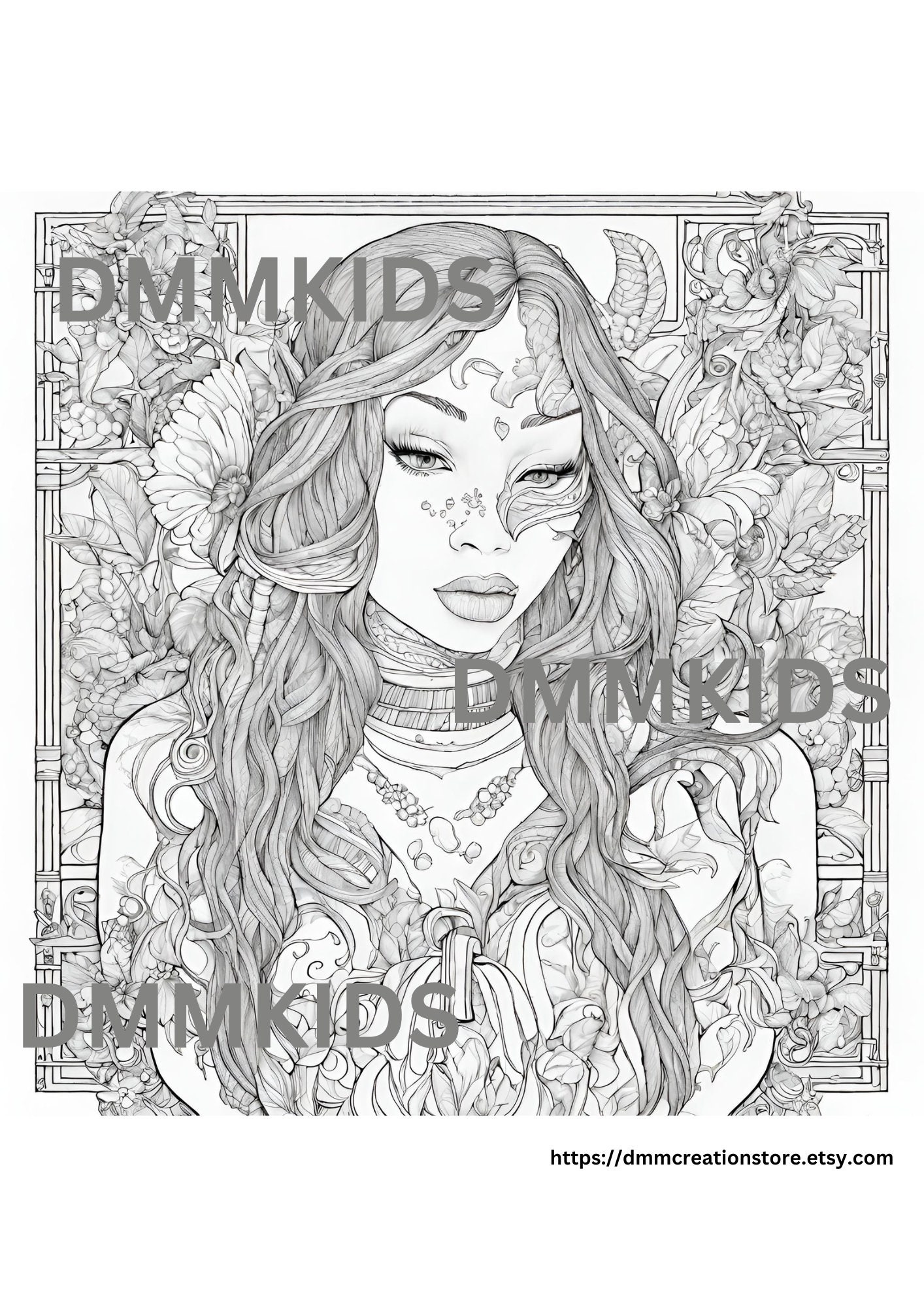 Coloring Pages of Women Pictures for Relaxation and Creativity Instant ...