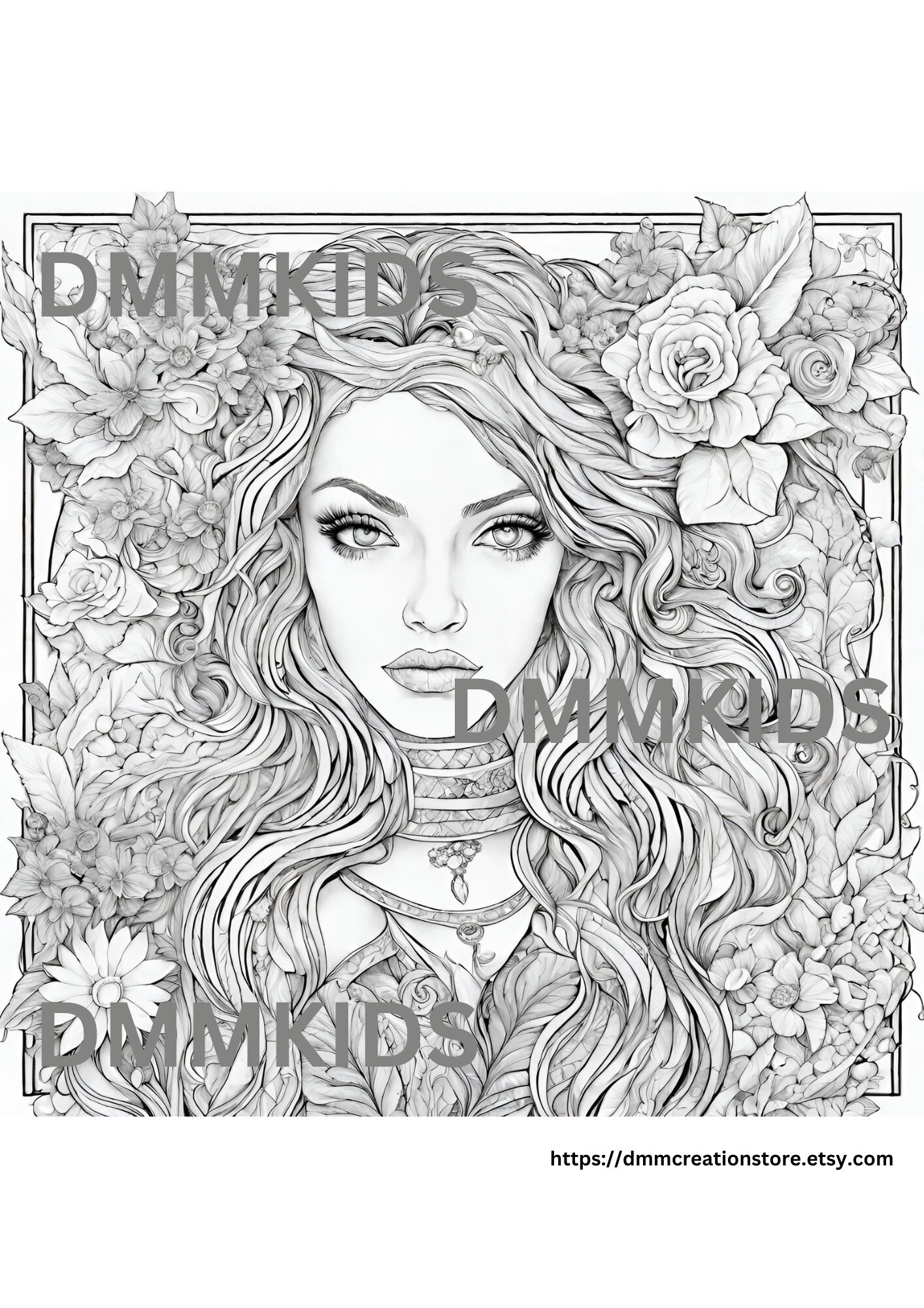 Coloring Pages of Women Pictures for Relaxation and Creativity Instant ...