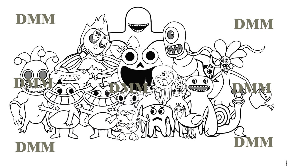 Garten of Banban Coloring Pages, Instant Download, 11 Coloring Pages ...