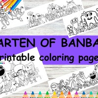 Garten of Banban, 11 Coloring Sheets. the Banban and Friends Gang, DIY ...