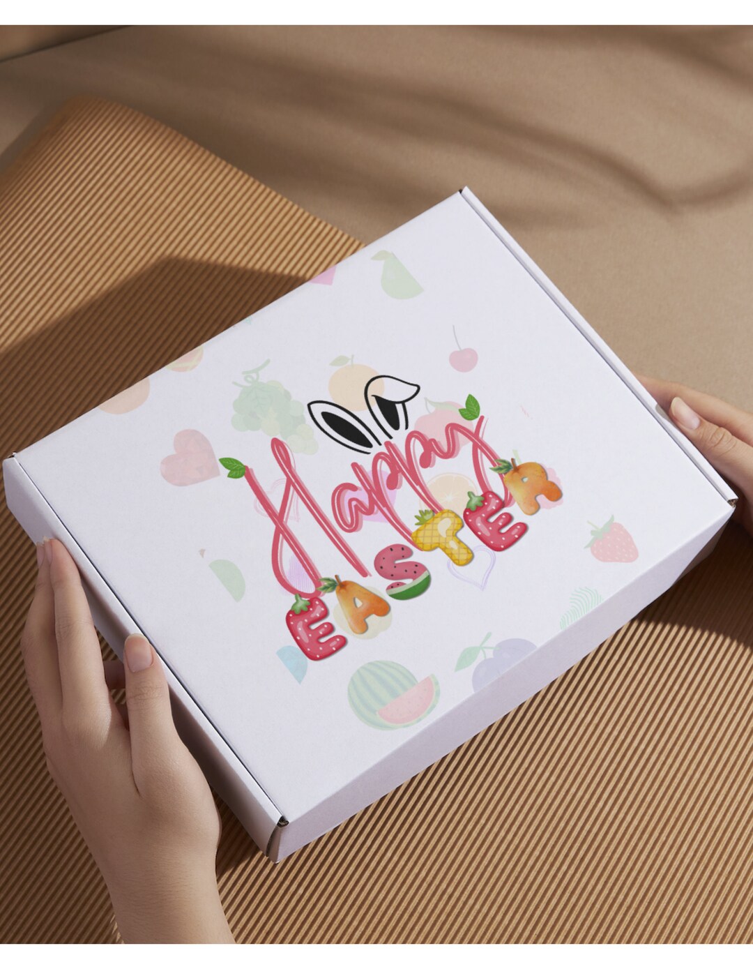 Happy Easter Fruits Design PNG, Cute, Funny Easter, Bunny, Sublimation ...