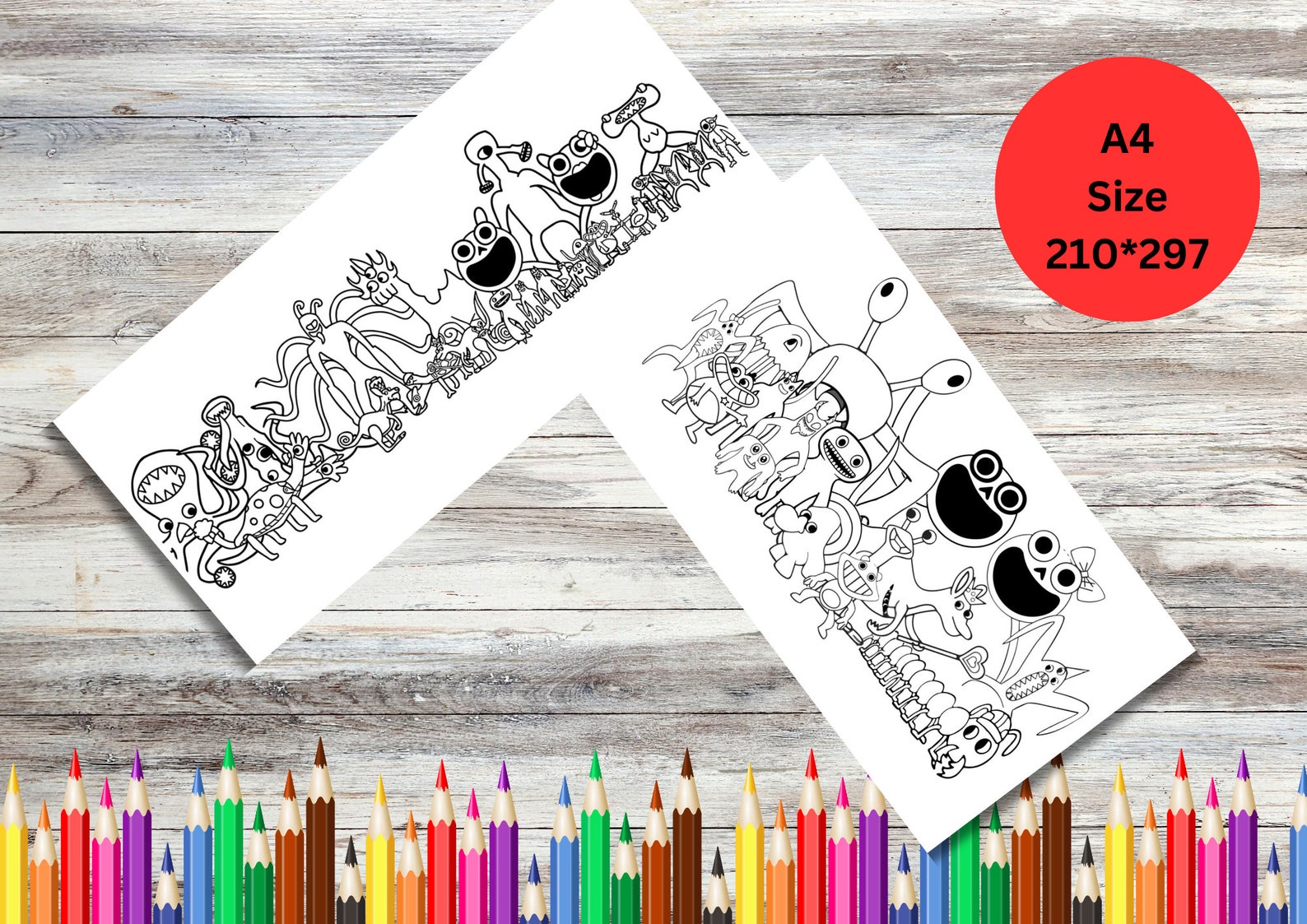 Garten of Banban Coloring Pages, Instant Download, 11 Coloring Pages ...