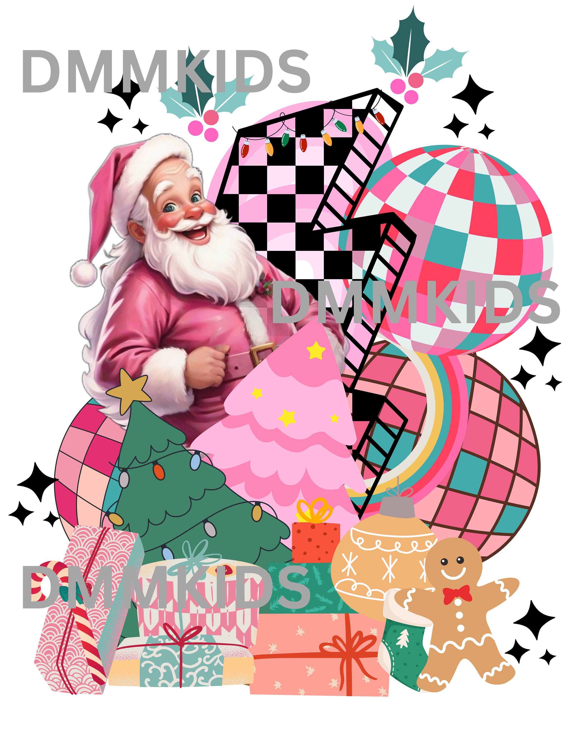 Retro Pink Christmas Png, Merry Christmas Sublimation Design, Christmas ...