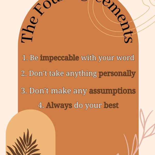 The Four Agreements - Etsy