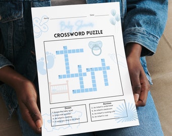 Personalize Baby Shower Crossword Puzzle - Etsy