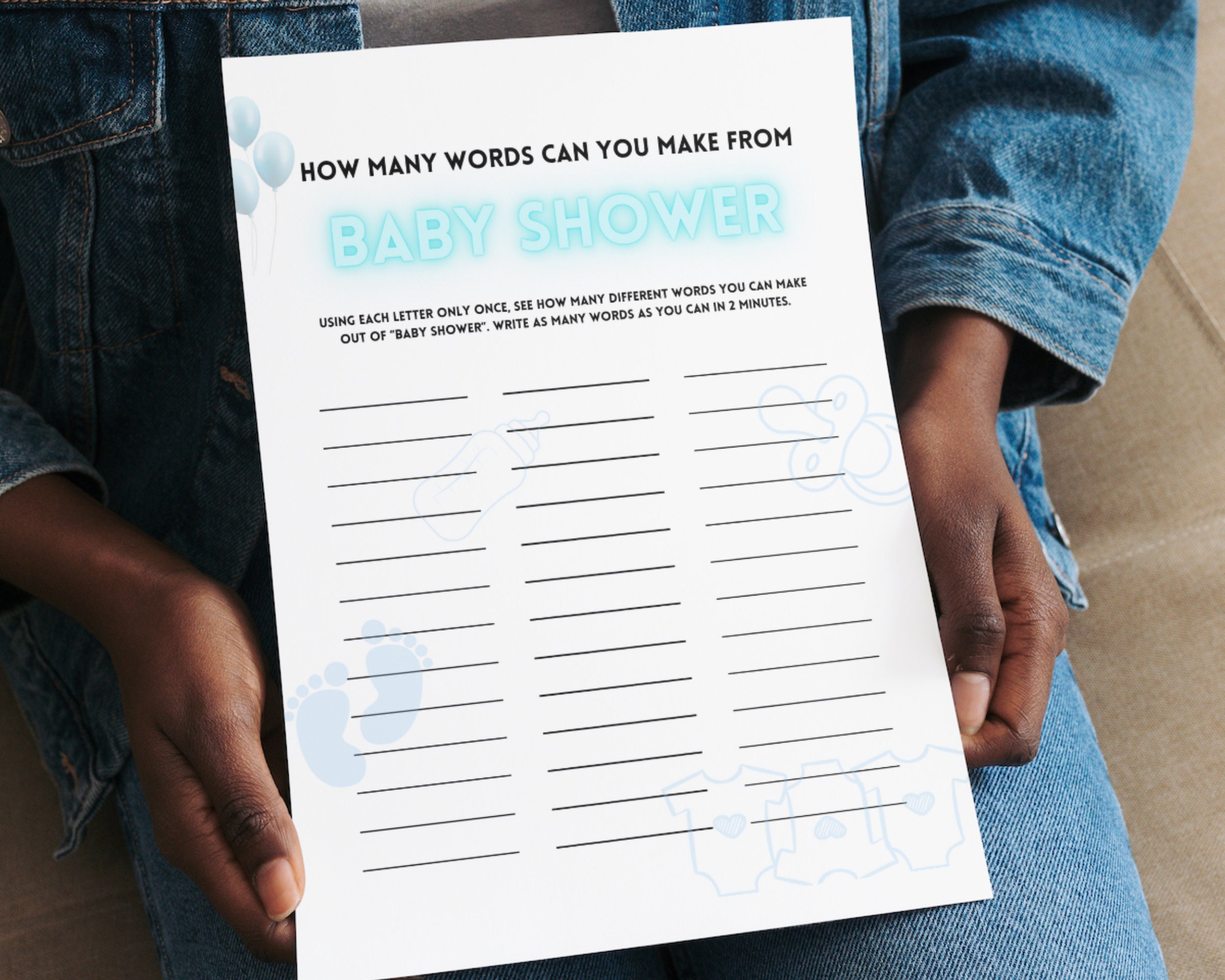 Baby Shower Edition: "how Many Words Can You Make" - Etsy