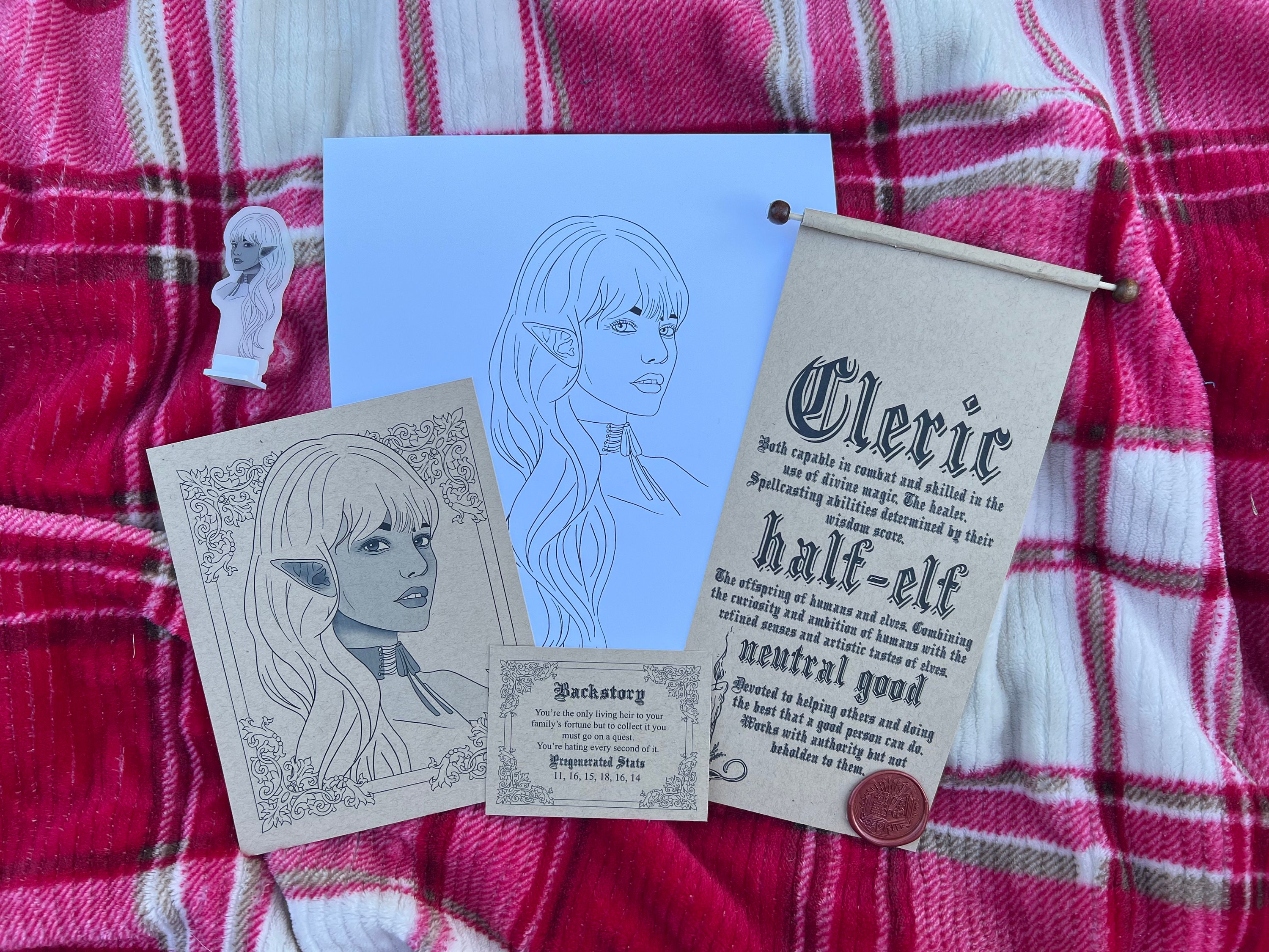 Mystery Dnd Character Kit With Hand Drawn Character - Etsy