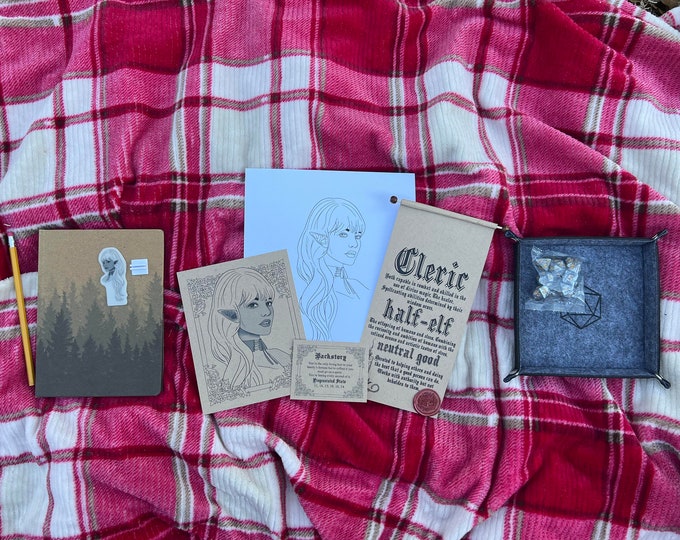 Mystery Dnd Character Kit With Hand Drawn Character - Etsy
