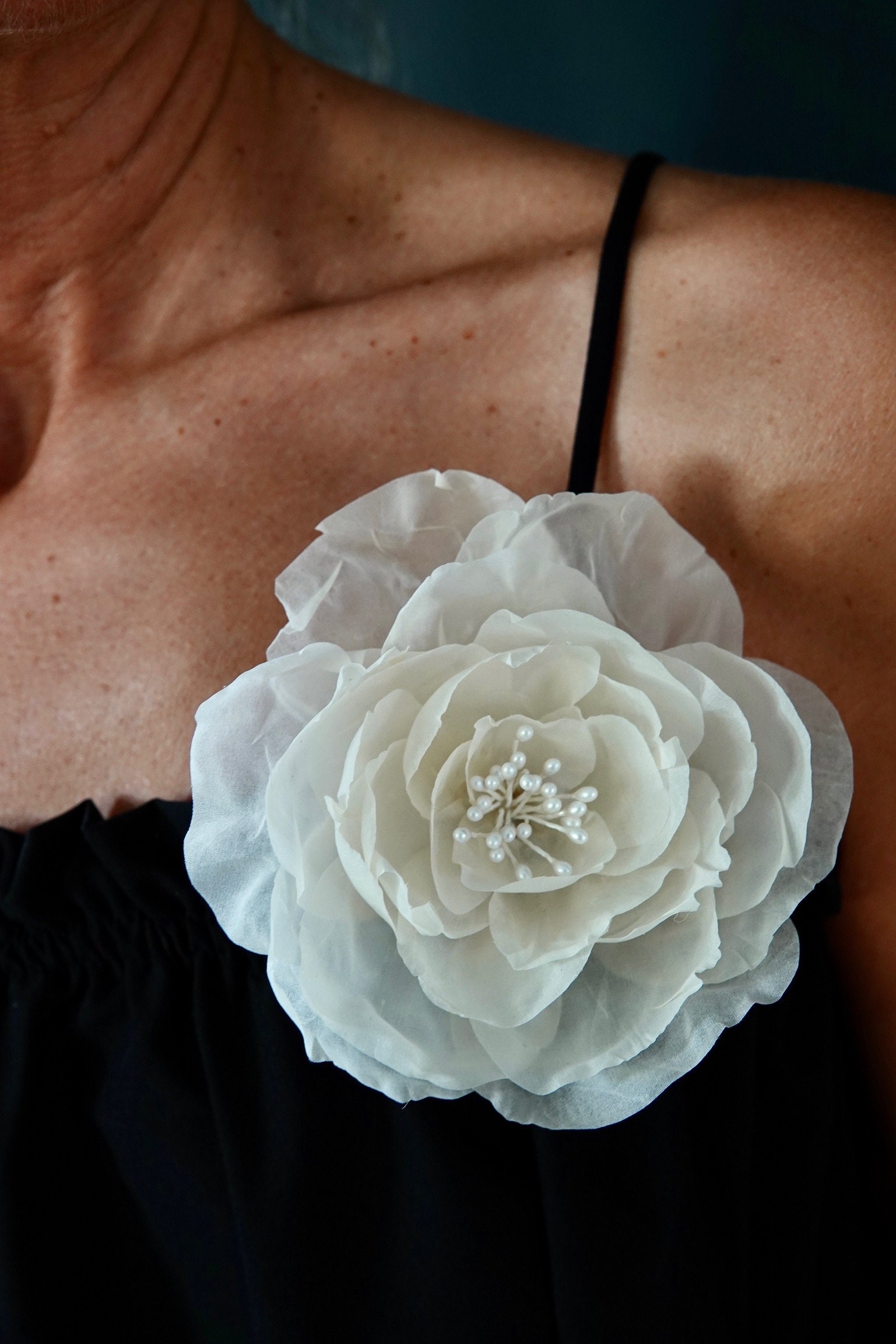 Silk Flower Brooch. Cream White Color. Packed as a Gift - Etsy