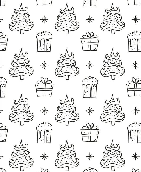 Full Page Christmas Pattern Coloring Sheets - Etsy