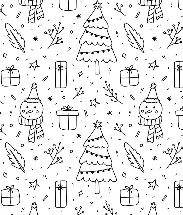 Full Page Christmas Pattern Coloring Sheets - Etsy
