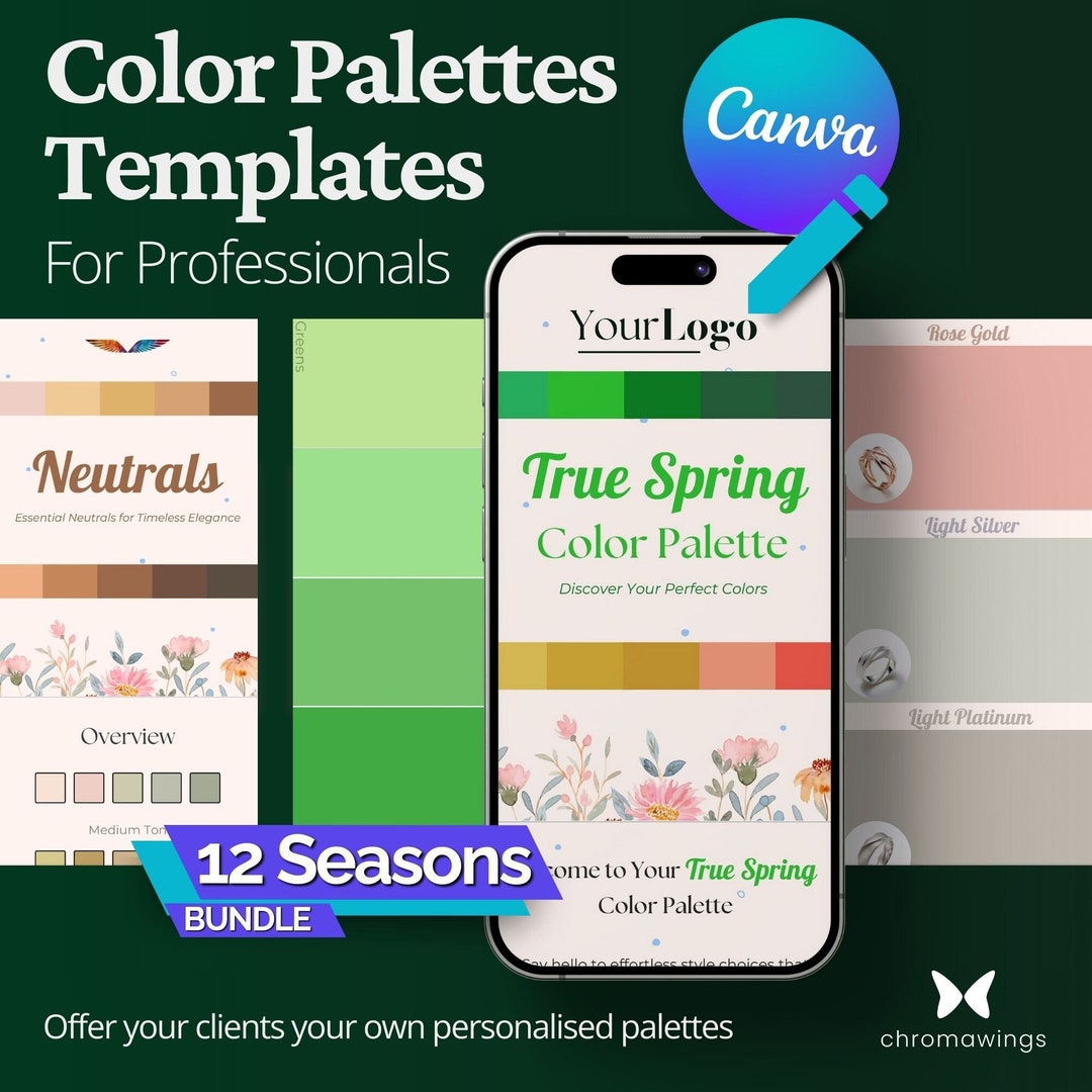 Digital Color Palettes Templates for Color Analysis Professionals ...