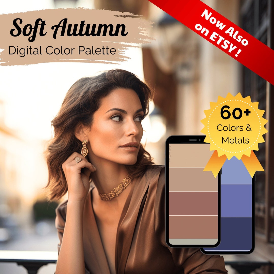 Color Analysis Swatch Fan Digital Soft Autumn 12 Seasonal - Etsy