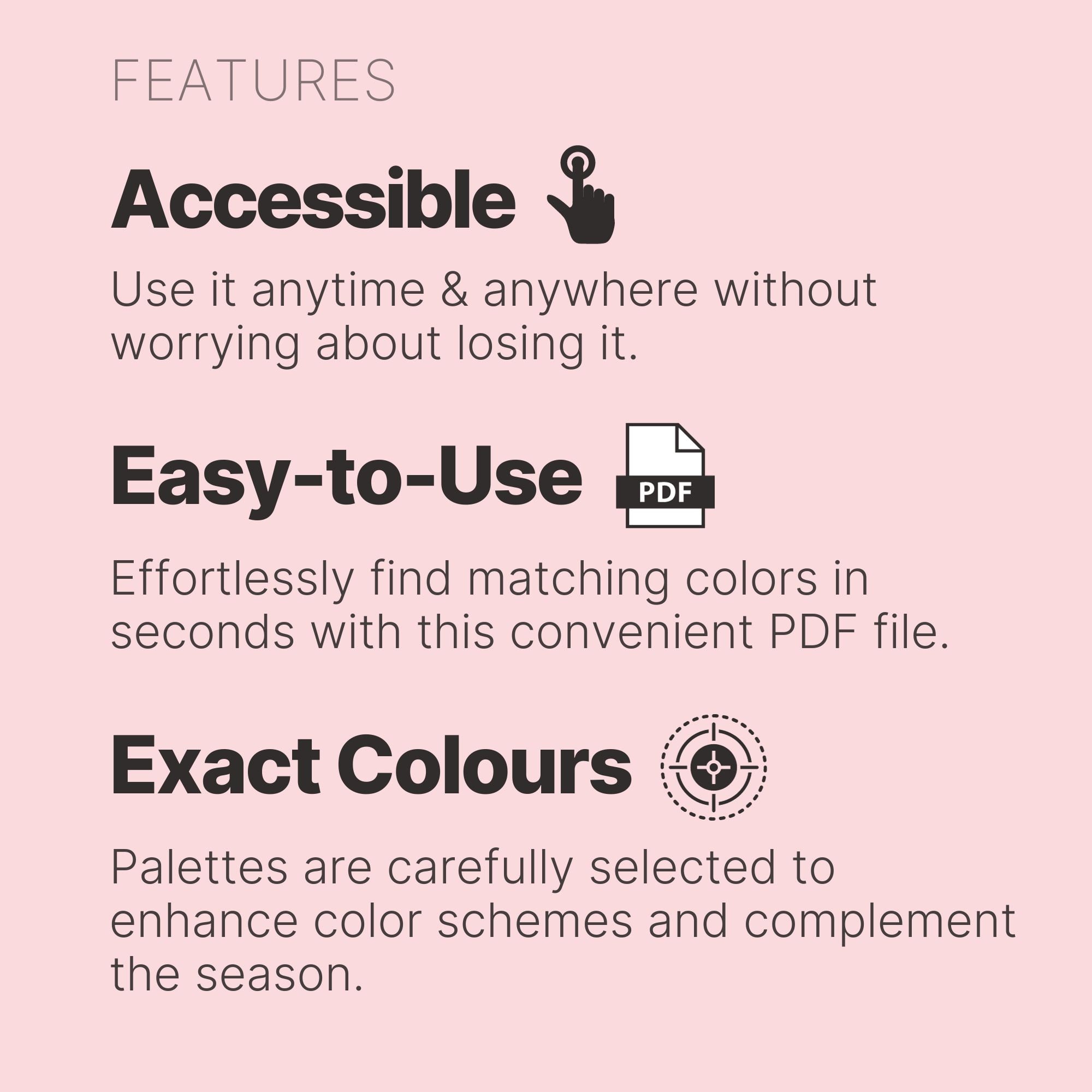 Bright Spring Color Palette Pantone Matched 12 Seasonal Analysis System ...