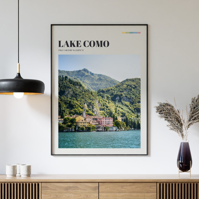 Lake Como Poster | Como Poster | Lake Como Wall Art | Lake Como Print ...
