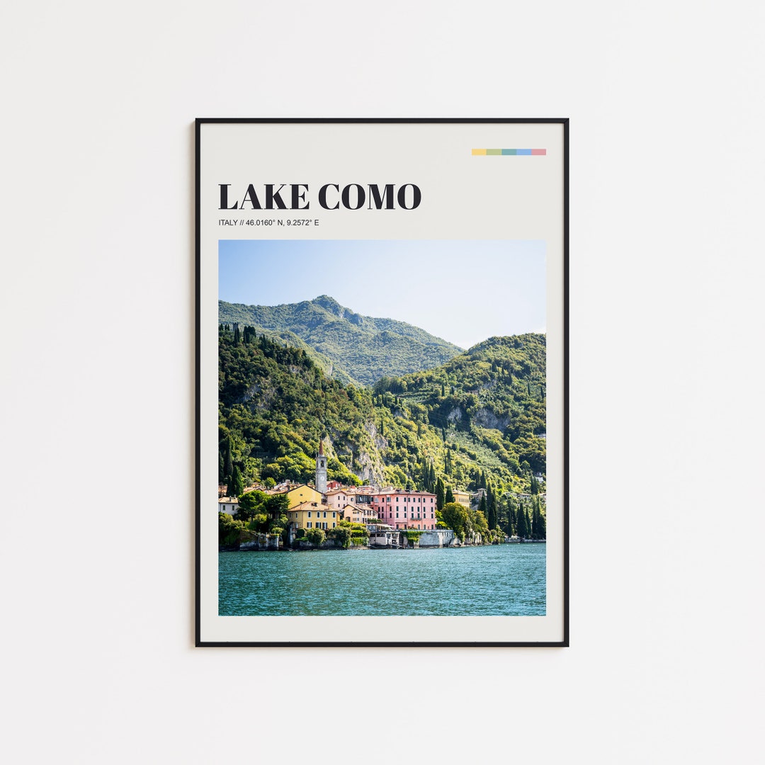 Lake Como Poster | Como Poster | Lake Como Wall Art | Lake Como Print ...