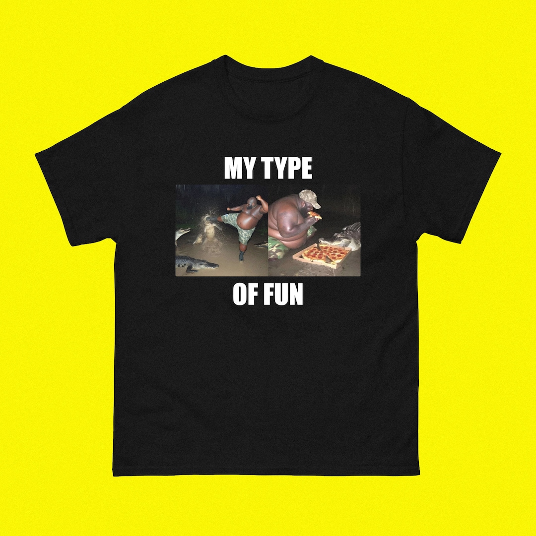 Man Kicking Aligator Meme / Funny Tshirt / Viral Crocodile - Etsy
