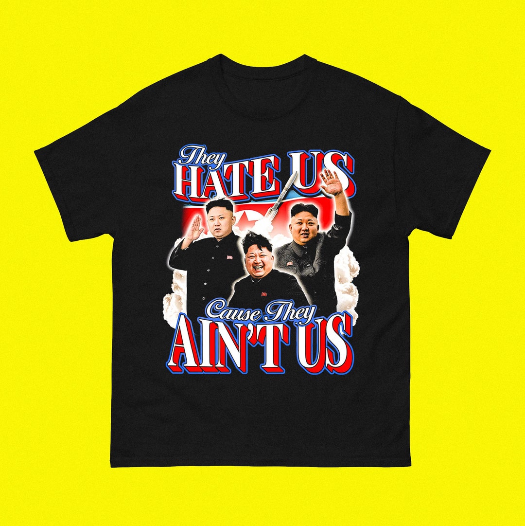 Funny Meme Tshirt / They Hate Us Cause They Ain't Us / North Korea Joke Shirt / Gift Tee / T ...