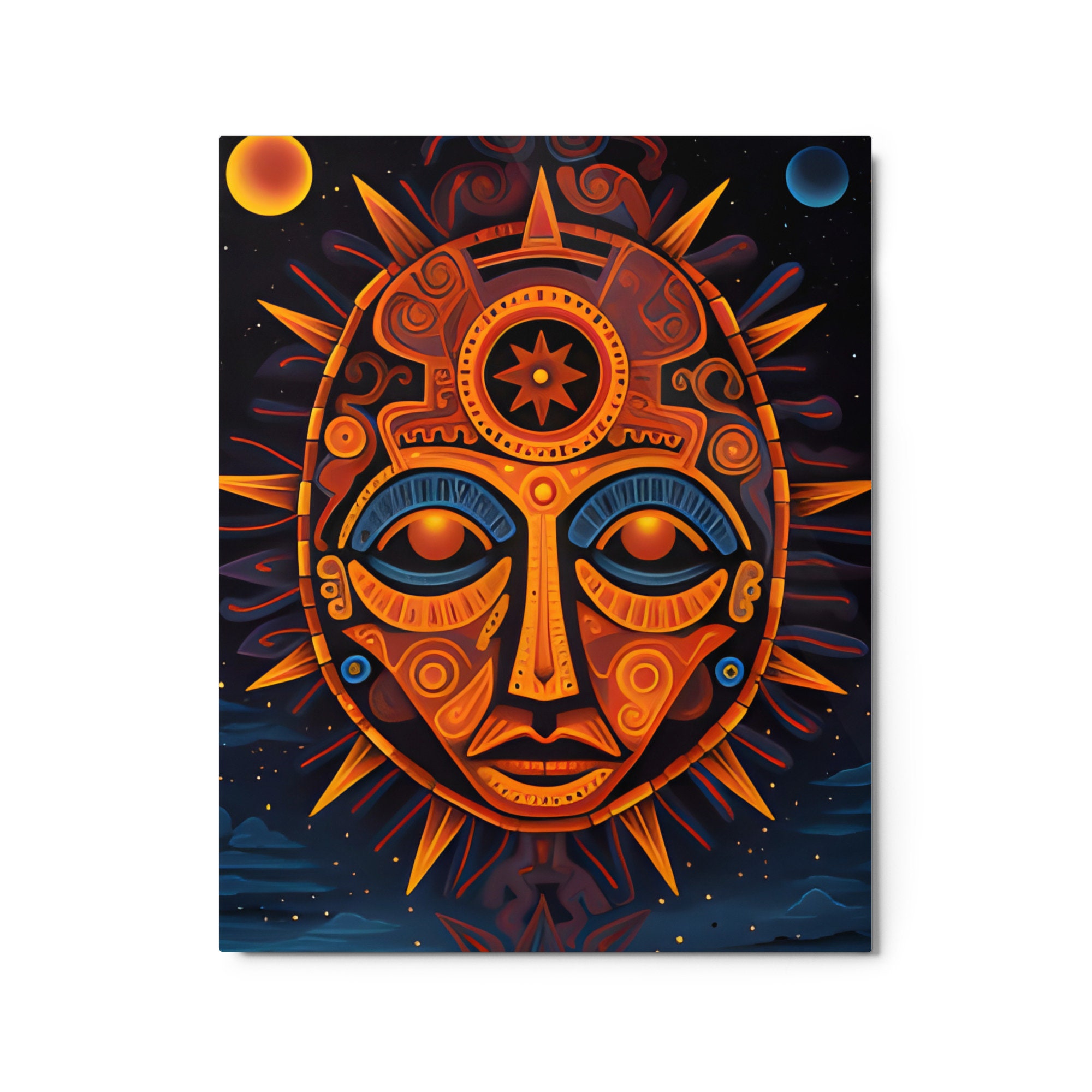 Sun and Moon Magic: Taino Symbols Celestial Art Metal Print - Etsy
