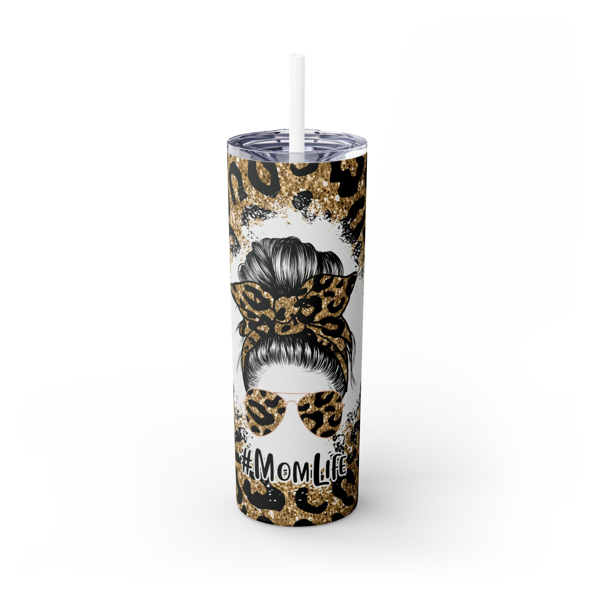 Gold Mom Life Skinny Tumbler With Straw, 20oz - Etsy