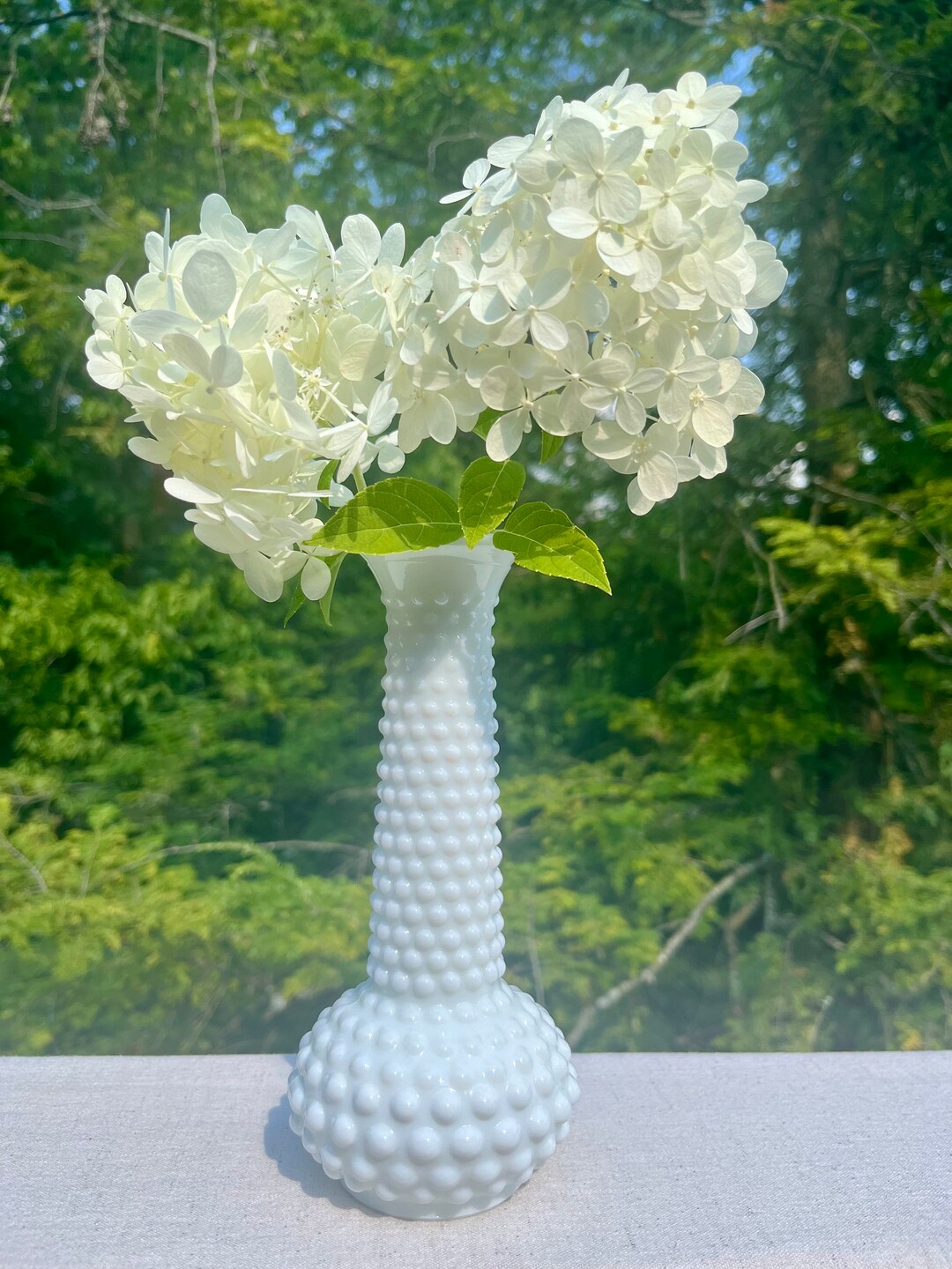 Vintage, Milk Glass Hobnail Bud Vase. E O Brody, USA, 1960s. 8 Tall ...