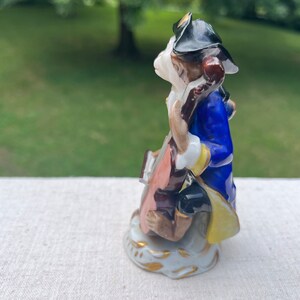 Antique Porcelain monkey Cellist or Cello Player. Gold Anchor Mark ...