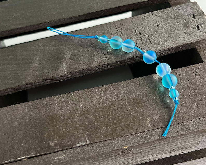 Living Water Beaded Habit Tracker | Blue Aurora Shimmer Shining Matte ...