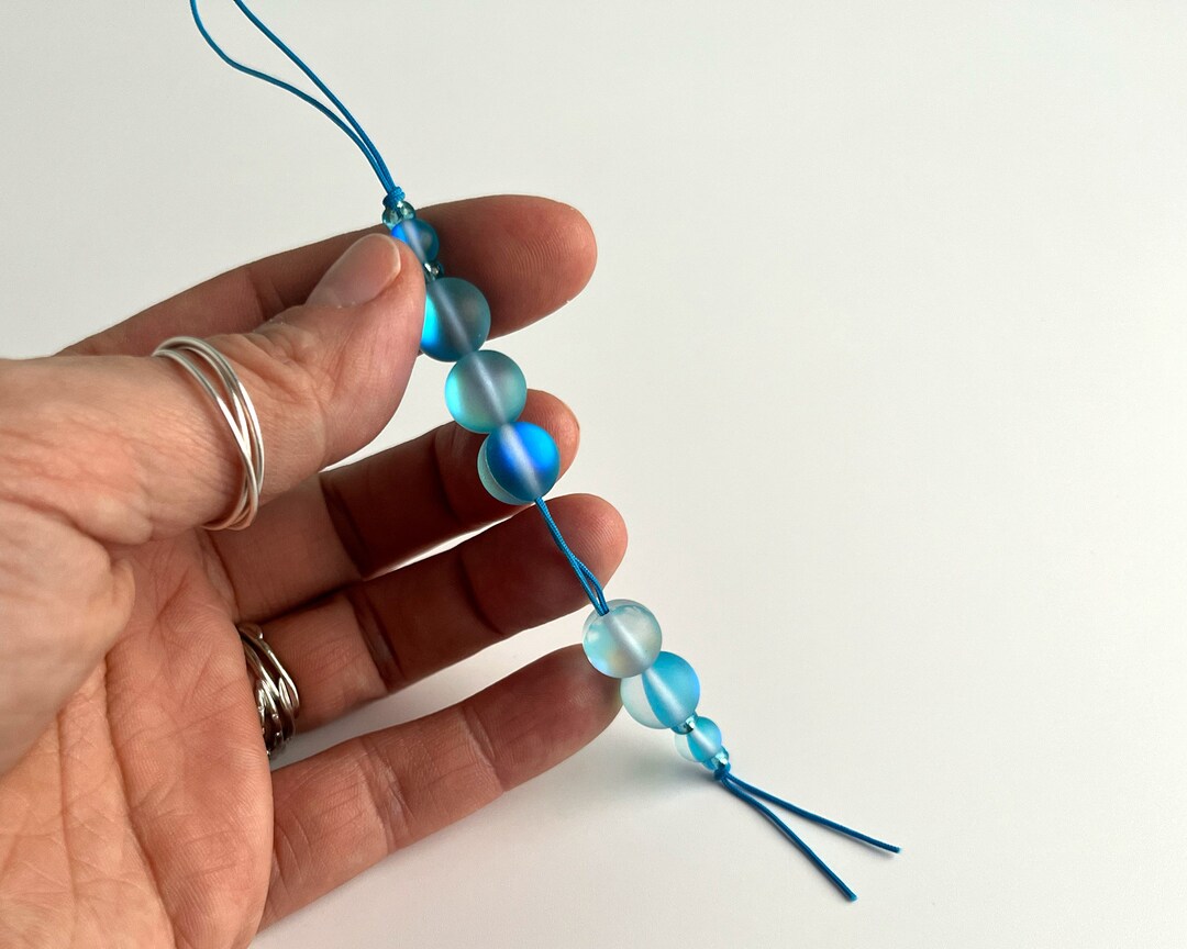 Living Water Beaded Habit Tracker | Blue Aurora Shimmer Shining Matte ...