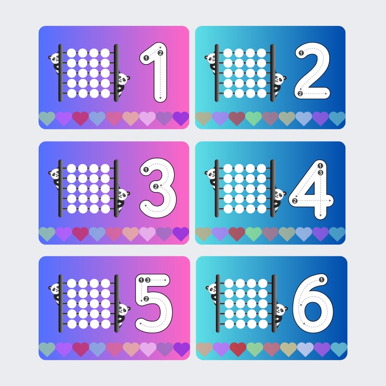 Number Tracing Cards, Learn Numbers, Preschool Activities, Printable ...