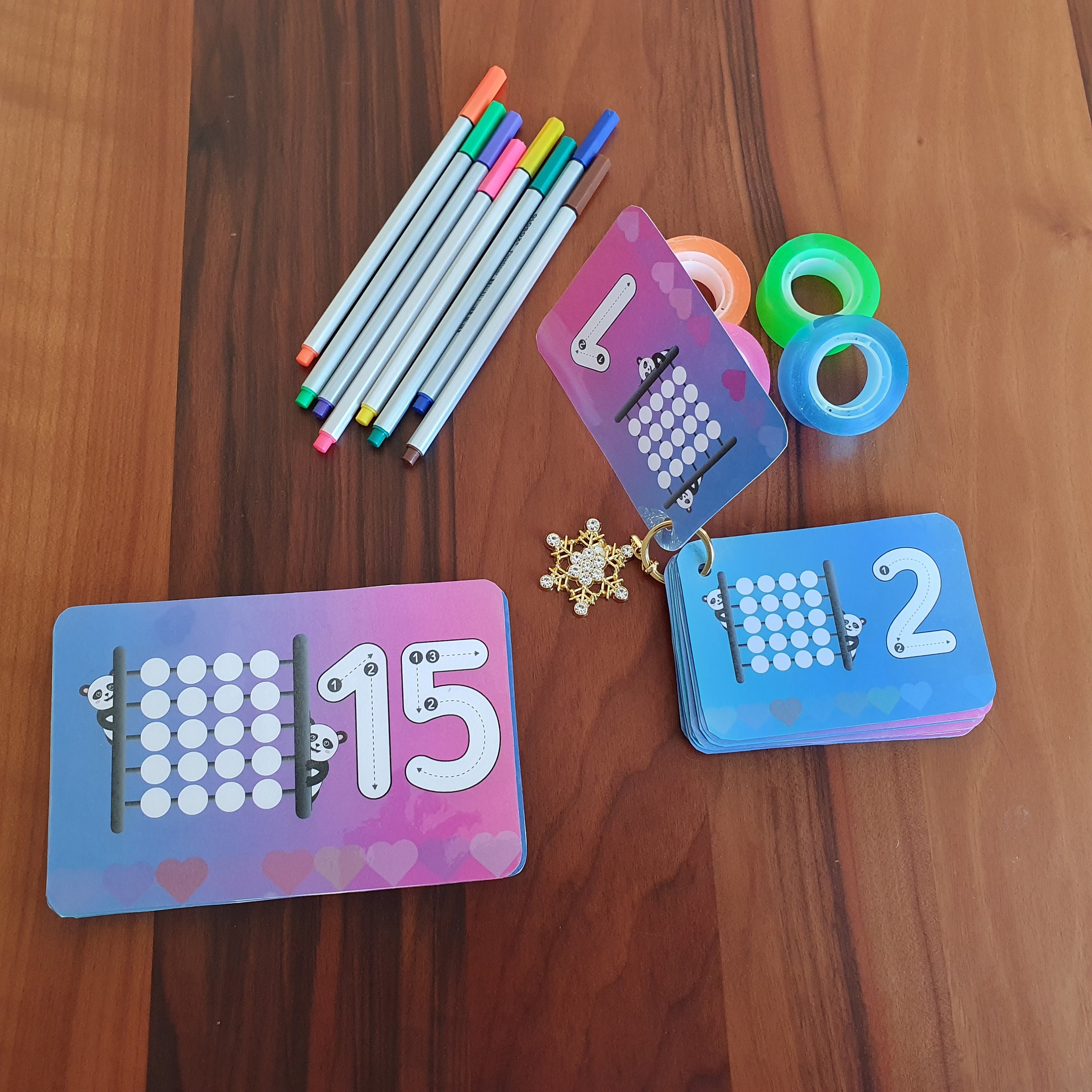 Number Tracing Cards Learn Numbers Preschool Activities - Etsy